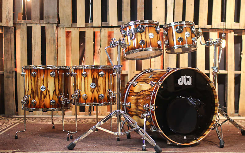 DW Collector's Maple Mahogany African Chen Chen Drum Set - | Reverb