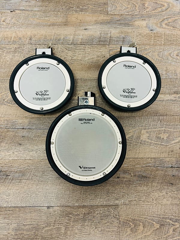 Set of Roland (1) PDX-8 & (2) PDX-6 Trigger Mesh Head V-Drums | Reverb