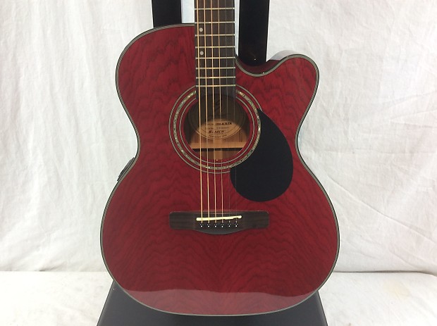 Samick GREG BENNETT OM-4CE Acoustic Guitar Red | Reverb