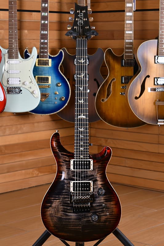 PRS Paul Reed Smith Custom 24 Floyd Charcoal Cherry Burst | Reverb