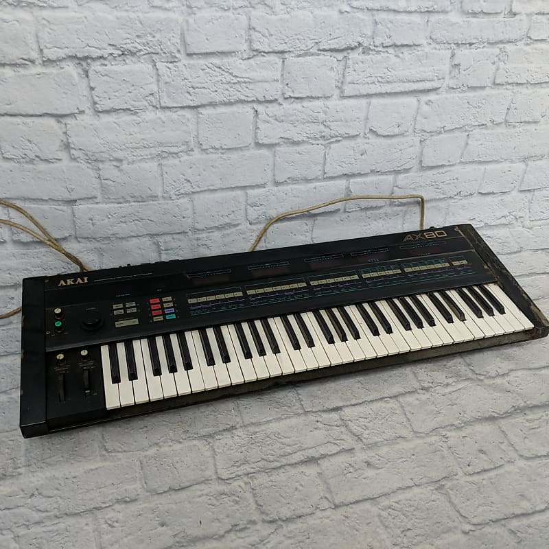 Vintage 1980s Akai AX80 8 Voice Analog Synthesizer Keyboard - | Reverb