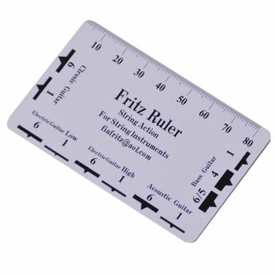 Generic Fritz Ruler Guitar Bass String Action Gauge Ruler | Reverb