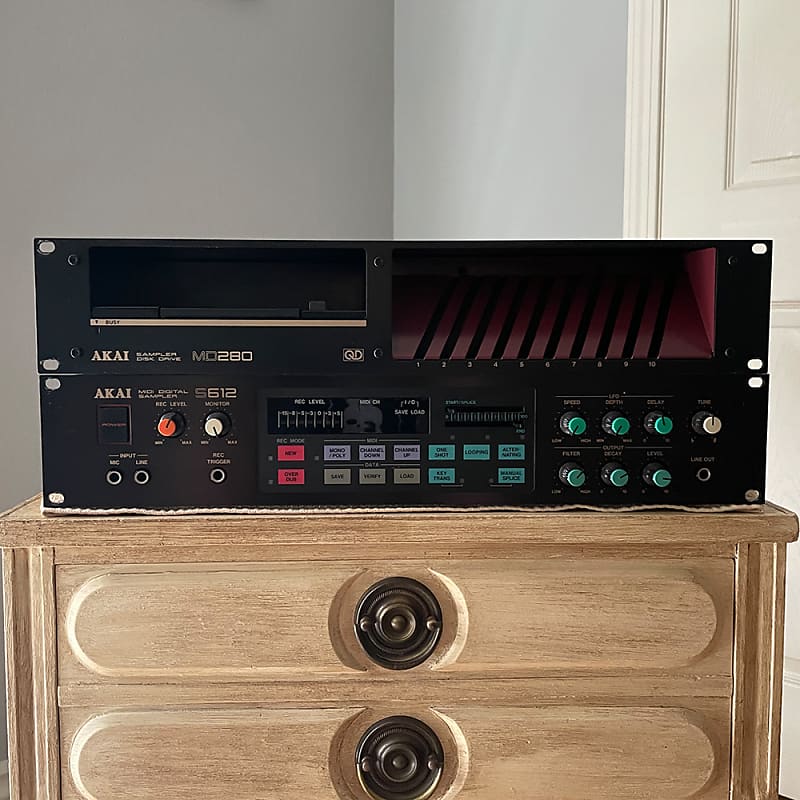Akai S612 Sampler with MD280 Disk Drive | Reverb