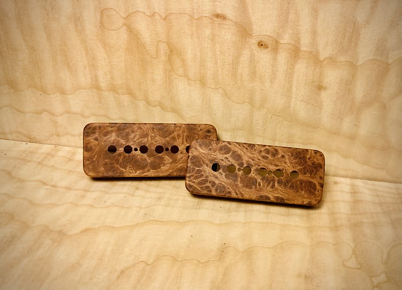 Redwood Burl P90 49.2mm covers | Reverb
