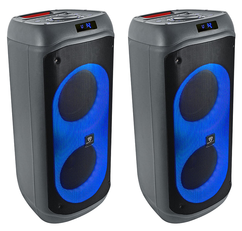(2) Rockville BASS PARTY 8 Rechargeable Party Speakers | Reverb