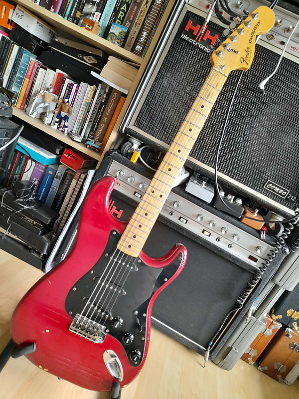 Vintage 1979 Fender Stratocaster USA Burgundy wine red CBS w/ | Reverb