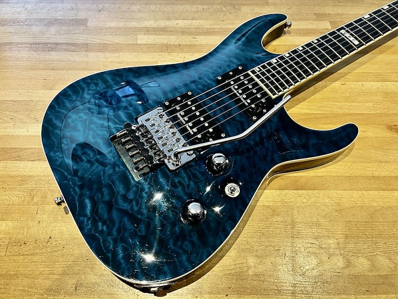 ESP Standard Horizon FR-II 2004 - Black Aqua Quilted Top + | Reverb