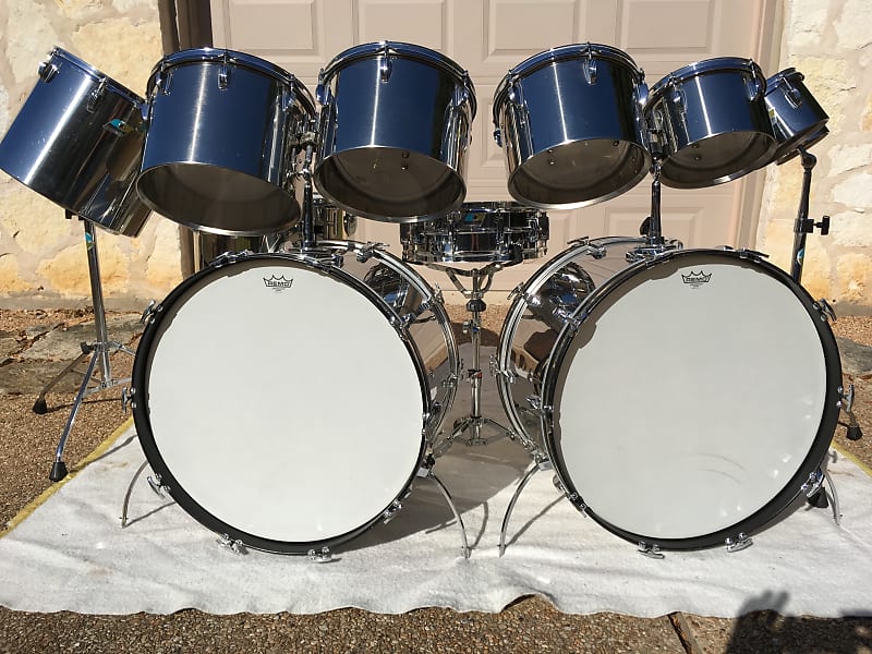 Ludwig Stainless Steel Octa-Plus Drum Kit/Set 1978 | Reverb