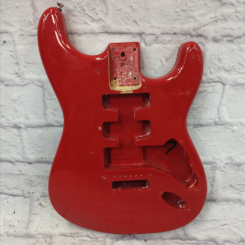 Unknown Red Strat SSH Electric Guitar Body | Reverb
