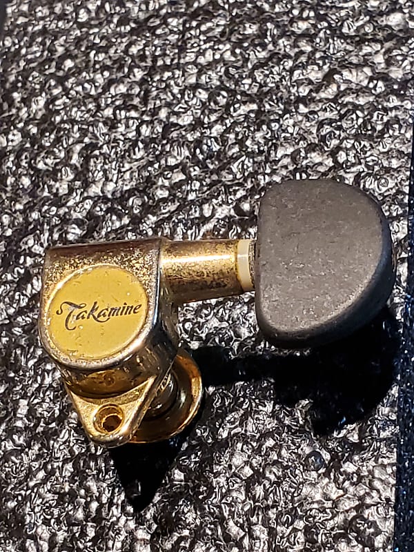 (#T318) Takamine Die-Cast Tuner Gold Bass Side With Ferrule | Reverb