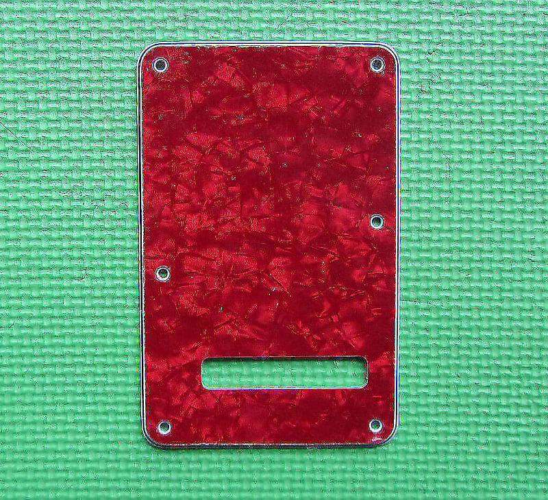 Red Pearl Guitar Back Plate Trem Cover | Reverb