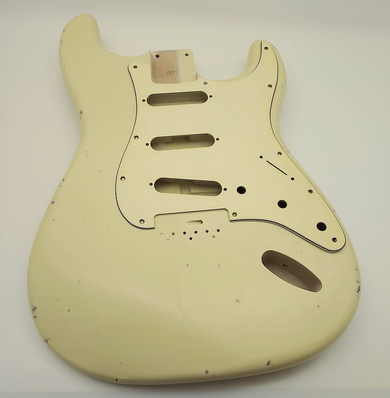 4lbs 5oz BloomDoom Nitro Lacquer Aged Relic Vintage White | Reverb