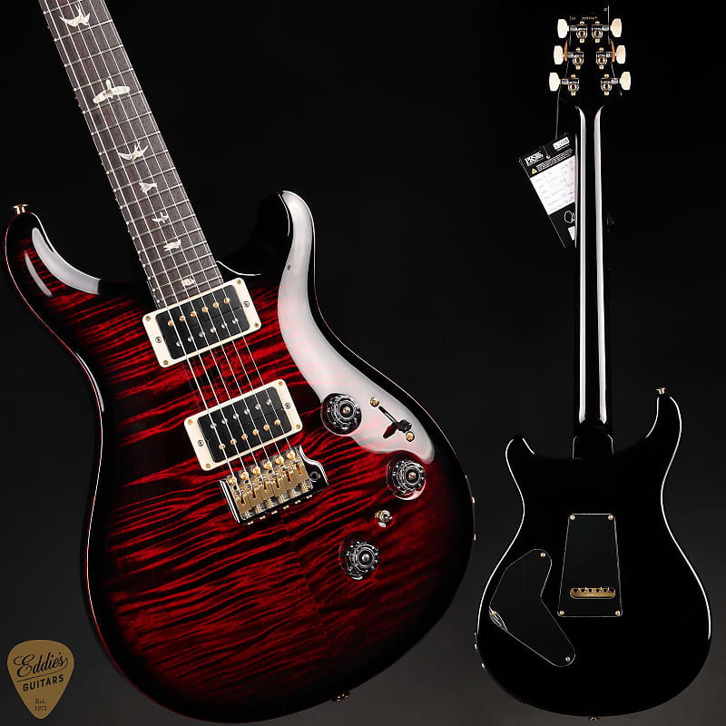 PRS Custom 24 Piezo - Fire Smokeburst | Reverb