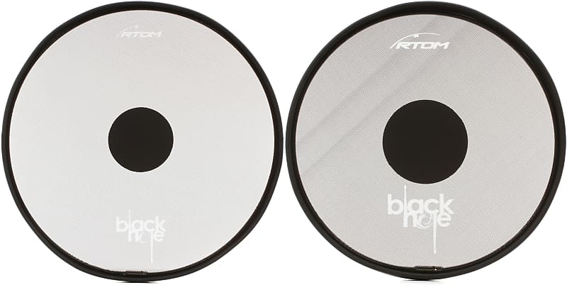 RTOM Black Hole Snap-on Mesh Practice Pad - 16" Bundle with | Reverb