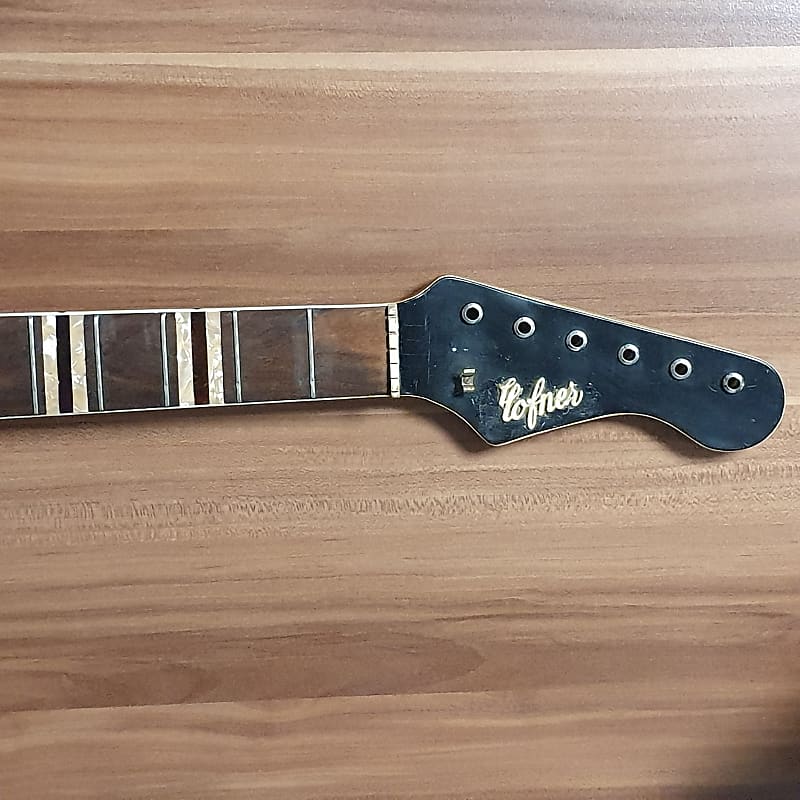 1960s Hofner 175/176 Neck, black/white inlays, Maple/Rosewood | Reverb