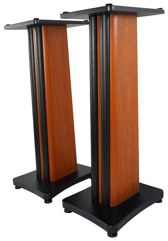 2 Rockville SS28C Classic Wood Grain 28" Speaker Stands Fits | Reverb