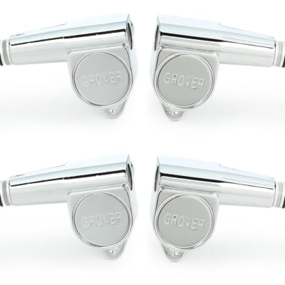 Grover 144BC Mini Bass Tuners - 2+2 - Black Chrome (5-pack) | Reverb
