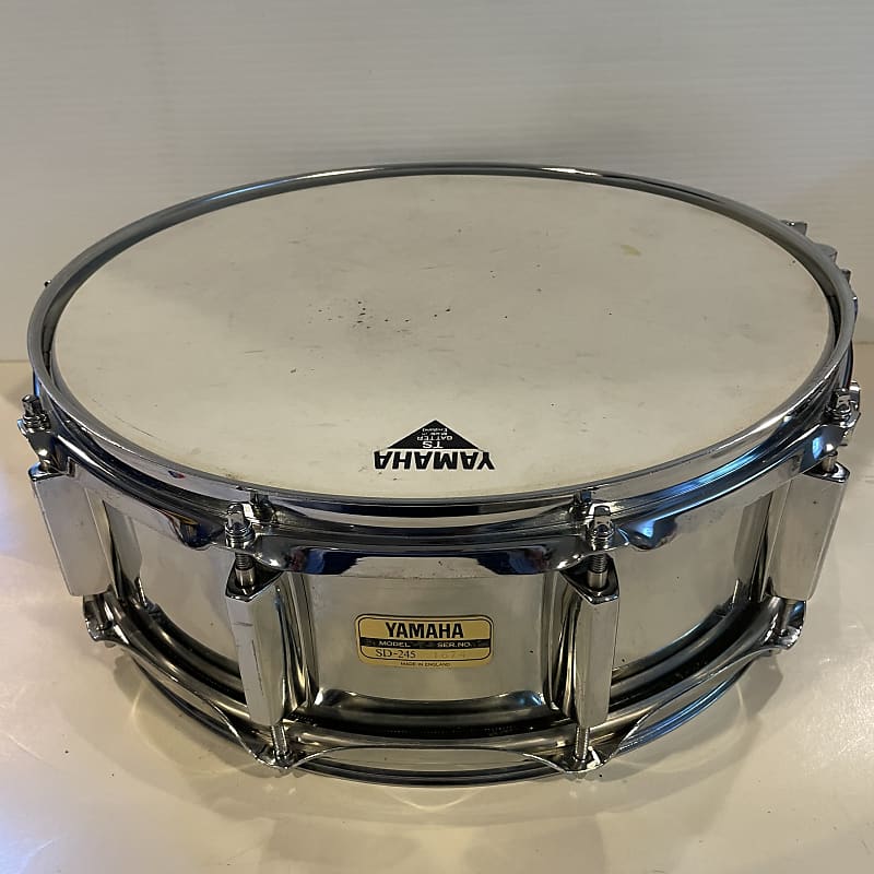 Yamaha SD-245 10 lugs Snare Drum Made in England Vintage 90s | Reverb