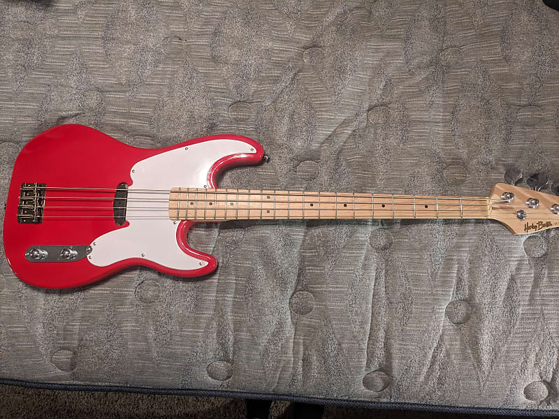 Harley Benton PB-50 FR W/Upgraded Pickup - Fiesta Red | Reverb