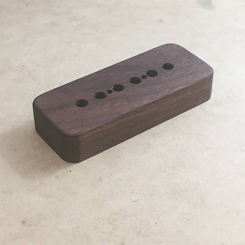 Black Walnut Wooden P90 Pickup Cover Relic Aged Vintage | Reverb