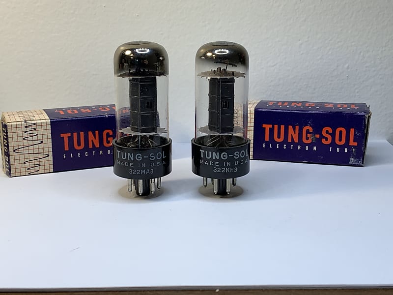 1 Matched Pair- Early 60s USA Made Tung-Sol 6V6GTA Power | Reverb