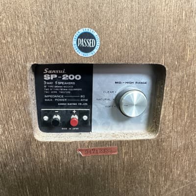 Sansui SP-200 3 Way 5 Speakers Floor Speaker Pair Made in | Reverb