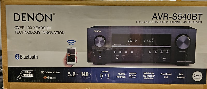 Denon AVR-S540BT In Original Packaging | Reverb