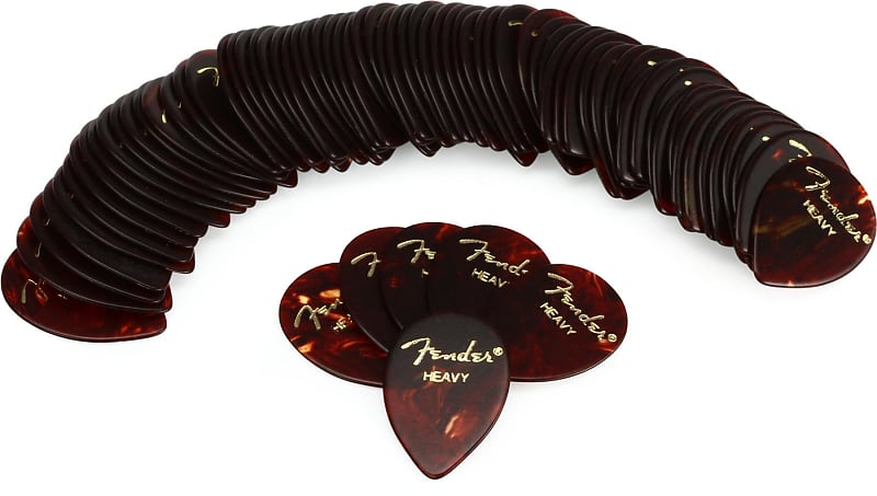 Fender 358 Shape Classic Celluloid Picks 72-pack - Heavy | Reverb