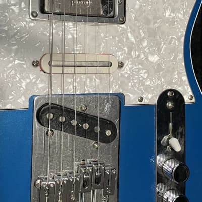Double Bender Telecaster Blue w/ white binding | Reverb