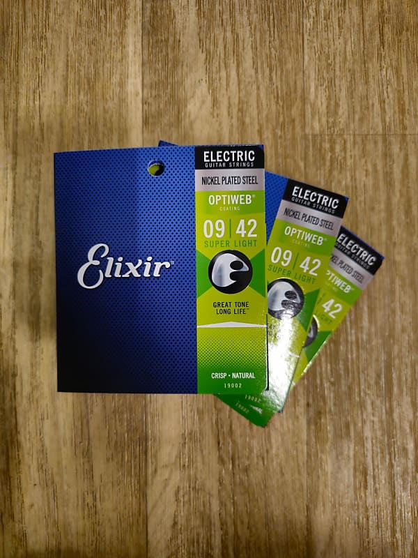 Elixir 3X sets 19002 9-42 Optiweb Electric Guitar Strings | Reverb UK