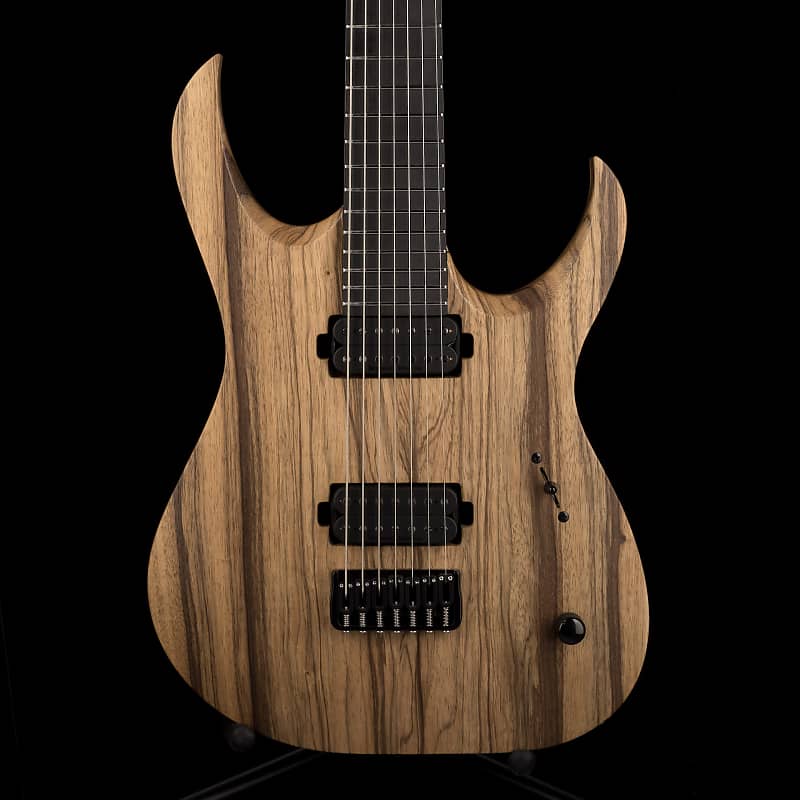 Mayones Duvell BL 7 String 27" Baritone Black Limba Trans | Reverb