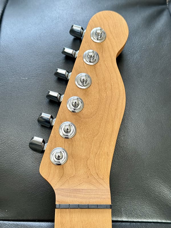 Warmoth roasted maple telecaster neck with stainless frets | Reverb