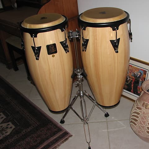 conga set on stand | Reverb