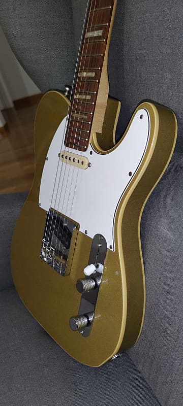 Custom Gold Telecaster- Fender Block Inlayed Neck- Harry | Reverb