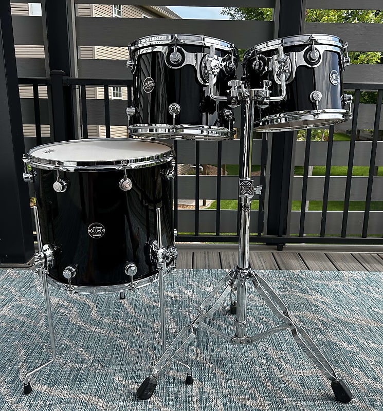 DW Performance Series Toms 12"/13"/16" Black Gloss Finishply | Reverb