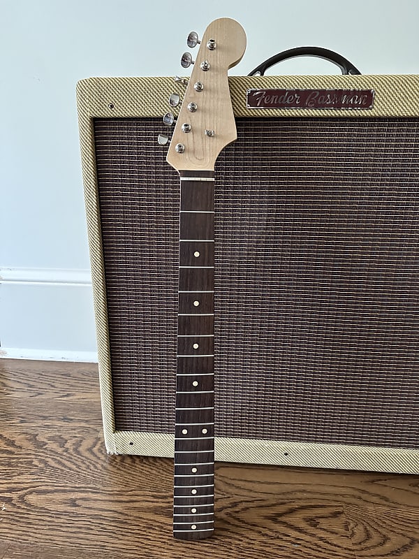 Musikraft Stratocaster licensed neck with Rosewood board | Reverb