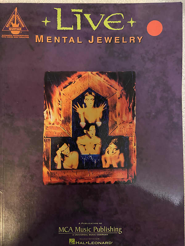 Live - Mental Jewelry - Guitar Tab / Tablature Book | Reverb