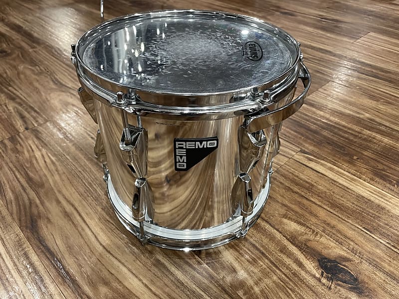 Remo Acousticon 516 10x9" tom w/quadura chrome wrap with RIMS | Reverb