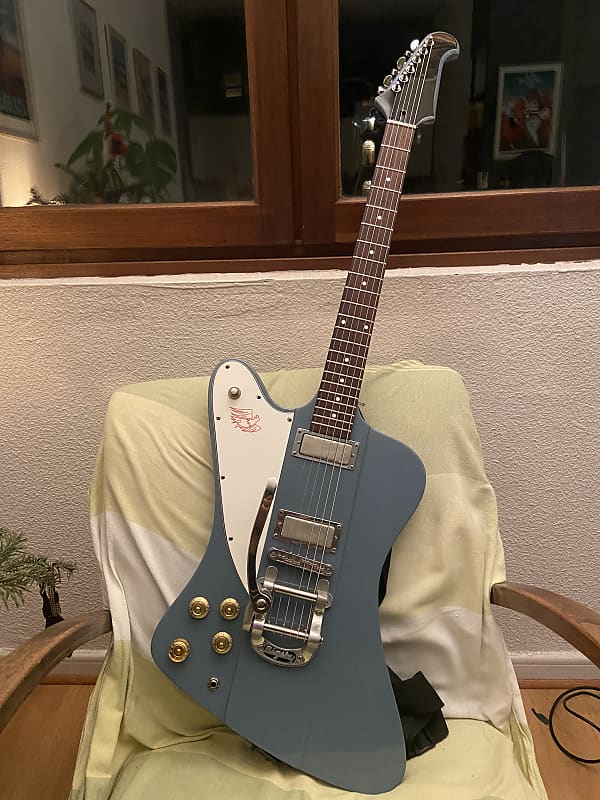 Left-Handed Tokai Firebird 1995-2000 - Pelham Blue | Reverb
