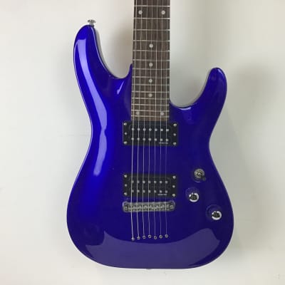 Used Schecter DIAMOND SERIES OMEN 7 Electric Guitars Blue | Reverb