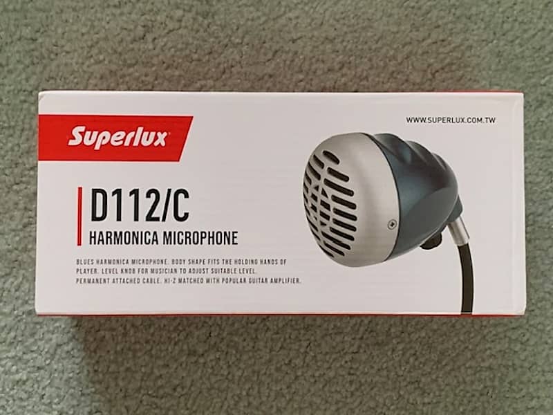 SUPERLUX D112/C Harmonica Microphone - On Mic Volume Control | Reverb