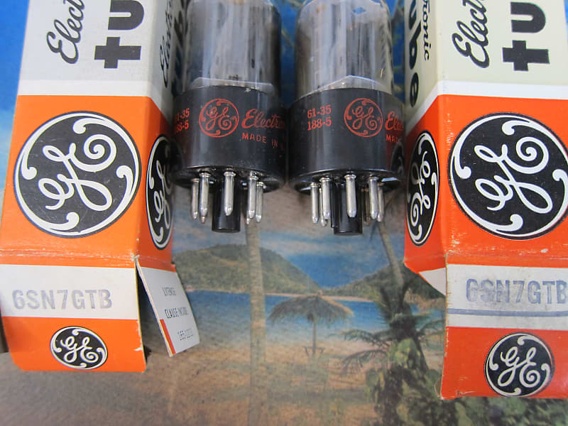 PR NOS GE 6SN7GTB Vintage Tubes, Boxes, 1960s, Red Lettering | Reverb