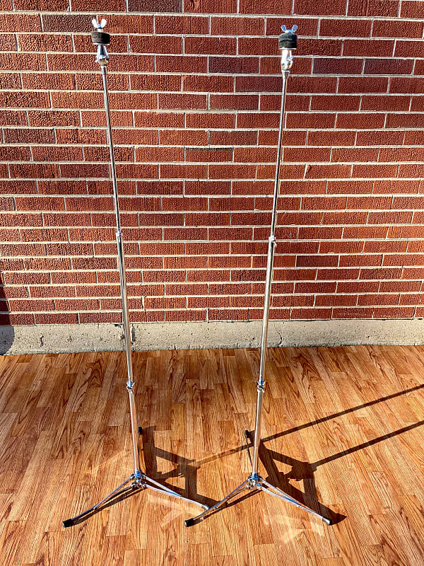 1960s Ludwig 1400 Flat Base Straight Cymbal Stand Pair (2 | Reverb