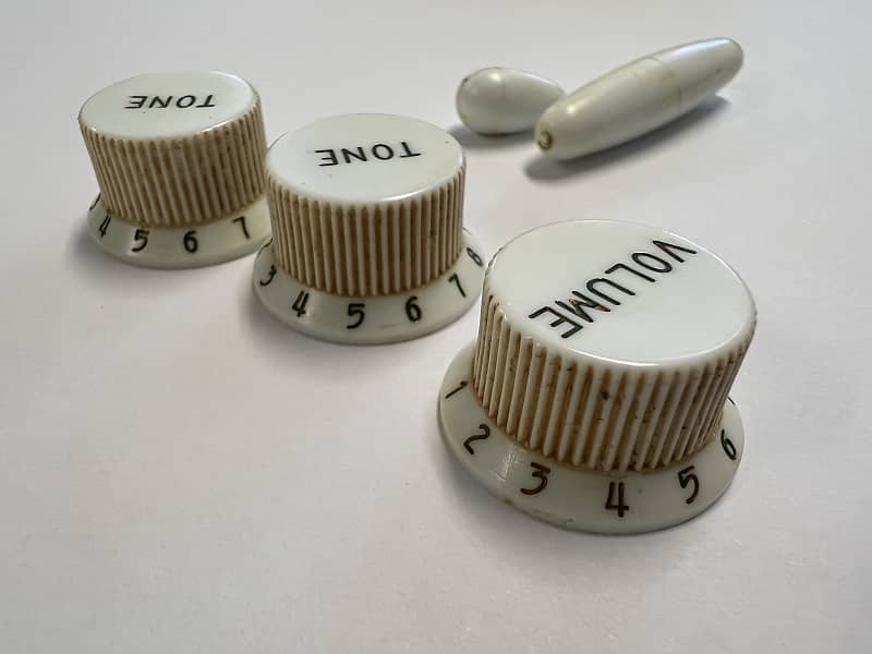 GVT 1954 Mini skirt Knobs / tips aged LTD Bakelite | Reverb Australia
