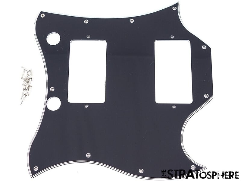 Epiphone SG Standard Full Face PICKGUARD Guitar Part Black 5 | Reverb