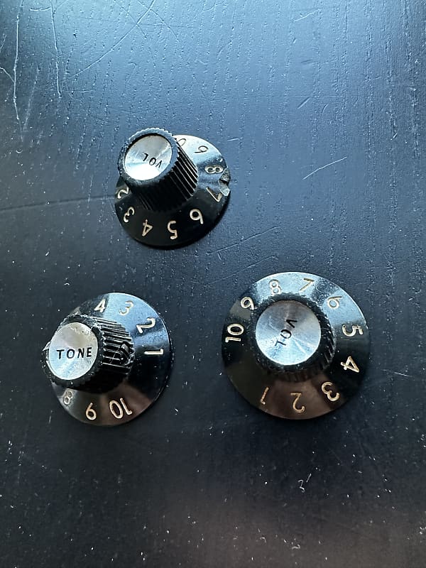 3 Original Vintage 1970 Fender Telecaster Deluxe Knobs | Reverb
