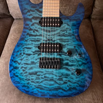Kiesel 7 string Dc7x dc700 DC Carvin 7 String Kiesel 7 - Aqua | Reverb