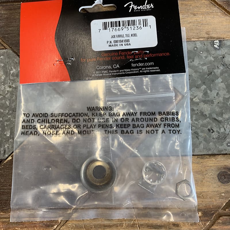 Real Life Relics Fender® Aged Nickel Telecaster® Jack Plate | Reverb