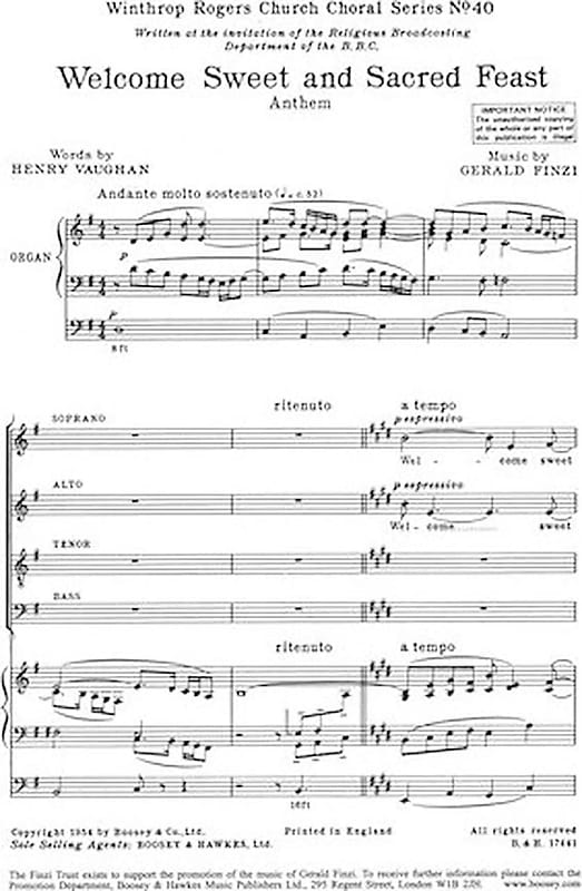 Welcome Sweet and Sacred Feast | Reverb