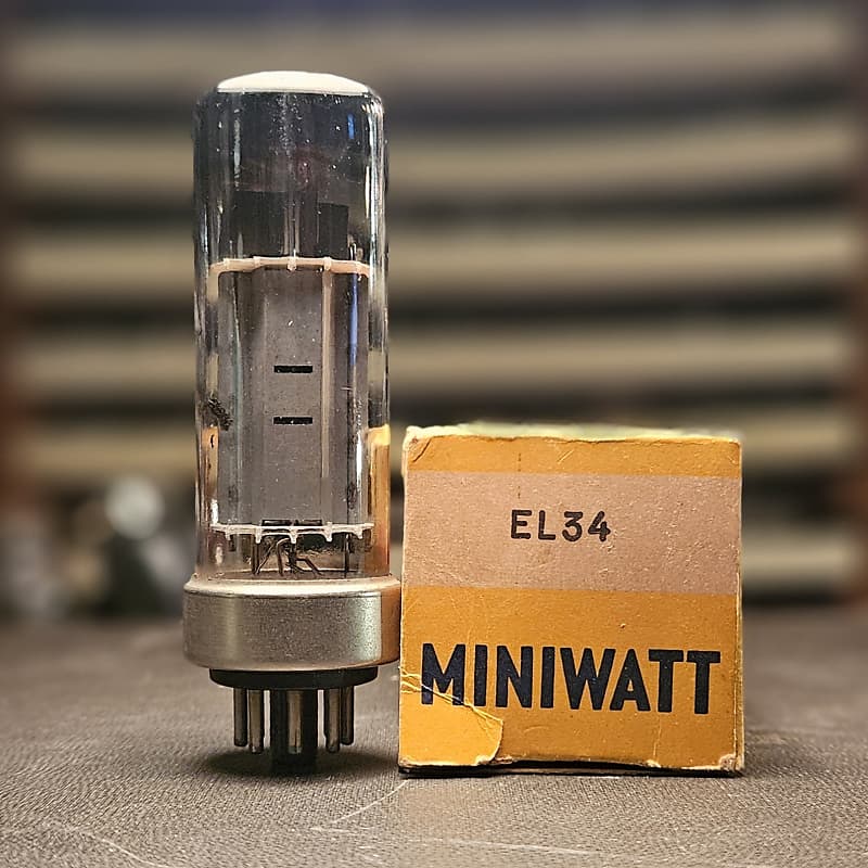 EL34 Metal Base Philips Tube - 5X SYA, Flat Ring | Reverb